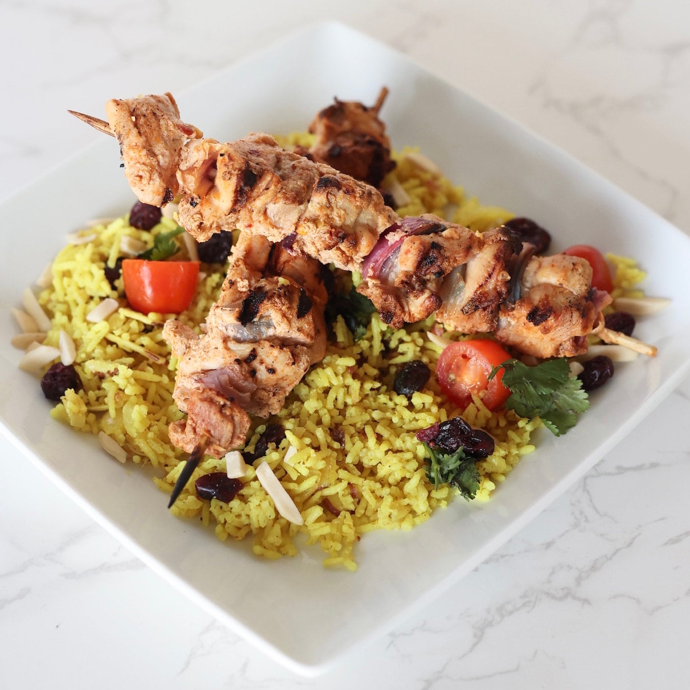 *Middle Eastern Chicken Kebabs with Basmati Rice | Meal Prep on the Fly