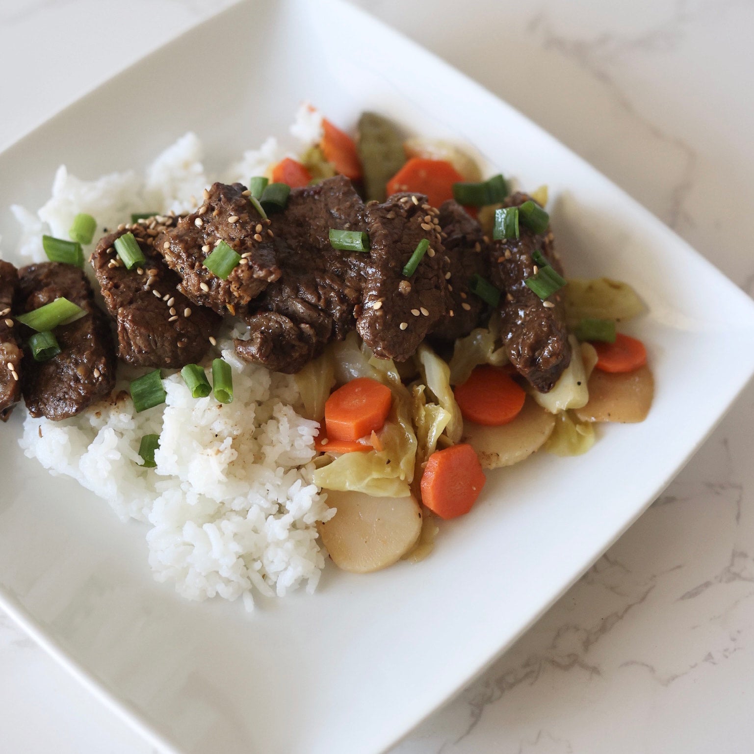 Beef Bowl - Lighter Portion | Meal Prep on the Fly